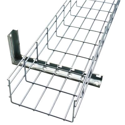 China CE High Load Wire Mesh Cable Tray Reinforced Steel Grid Trunking 50mm 1.97in for sale
