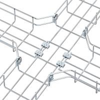 China CE High Load Wire Mesh Cable Tray Reinforced Steel Grid Trunking 50mm 1.97in for sale