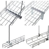 China CE High Load Wire Mesh Cable Tray Reinforced Steel Grid Trunking 50mm 1.97in for sale