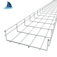 China Wire Tray Cable Trunking Grid Electrical Cable Tray Industrial Wire Mesh Cable Tray for sale