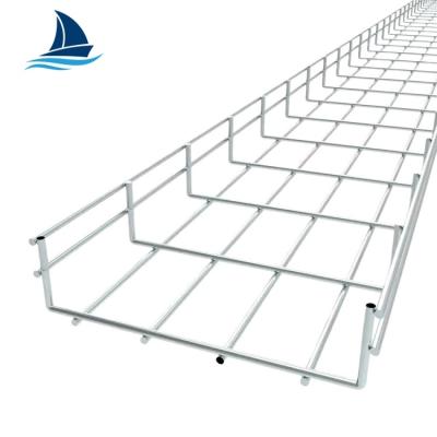 China Wire Tray Cable Trunking Grid Electrical Cable Tray Industrial Wire Mesh Cable Tray for sale