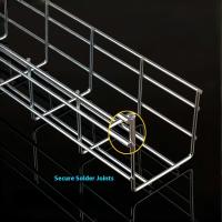 China Industrial SS304 Cable Tray Grid Line Channel Mesh Rack Trough For Network Plant Equipment for sale