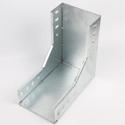 China Hot Dip Galvanized Steel Cable Tray Fittings Vertical Downward Elbow L-shaped Bend CE for sale