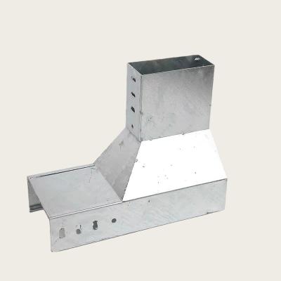 China Trapezoidal Trough Fittings Hot Dip Galvanized Steel Vertical Upward Bend Fireproof Tray for sale