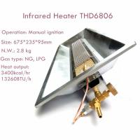 China Infrared Chicken Coop Heater 20sqm Energy Saving Gas Brooder Purple Horn6806 Manual Ignition for sale