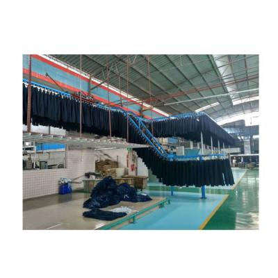 China Overhead Hanging Conveyor Roller Chain 35kg Capacity for Garment Factory Laundry Transport for sale