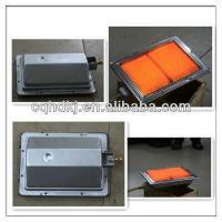 China Flameless Ceramic Catalytic BBQ Burner 220x170mm 2.94kW Gas Infrared for Shawarma Machine for sale