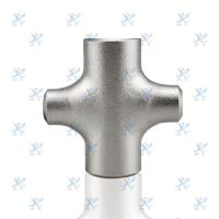 China Stainless steel forged high-pressure pipe fittings, welded four-way stainless steel pipe fittings for sale
