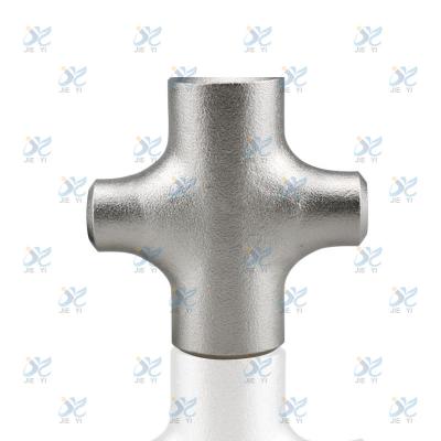 China Stainless steel forged high-pressure pipe fittings, welded four-way stainless steel pipe fittings for sale