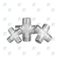 China Stainless steel forged high-pressure pipe fittings, welded four-way stainless steel pipe fittings for sale