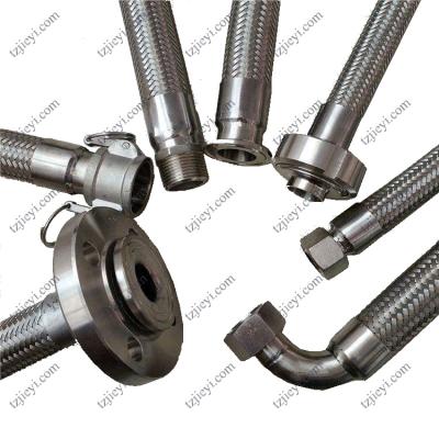 China Flange connection stainless steel metal braided hose used in industry for sale