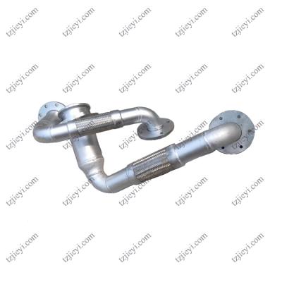 China Flange connection stainless steel metal braided hose used in industry for sale