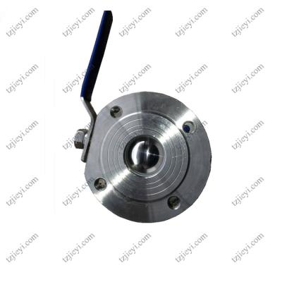 China Stainless steel clamp type ball valve with ISO5211 mounting pad for sale