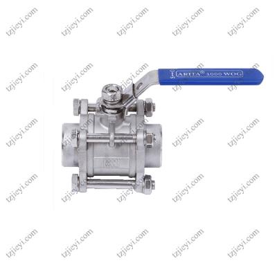China Butt Welding End Connection Pieces Stainless Steel 3 Piece Water Ball Valve for sale