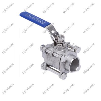 China Butt Welding End Connection Pieces Stainless Steel 3 Piece Water Ball Valve for sale