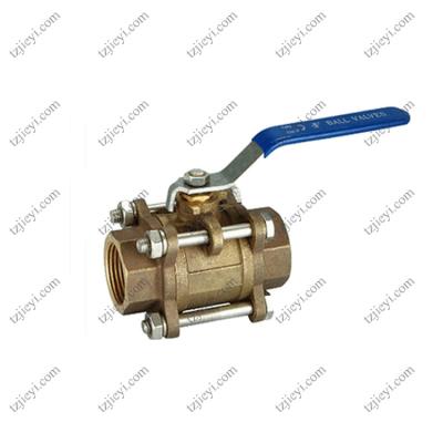 China Thread Connection Pieces Stainless Steel 3 Piece Type Water Ball Valve for sale
