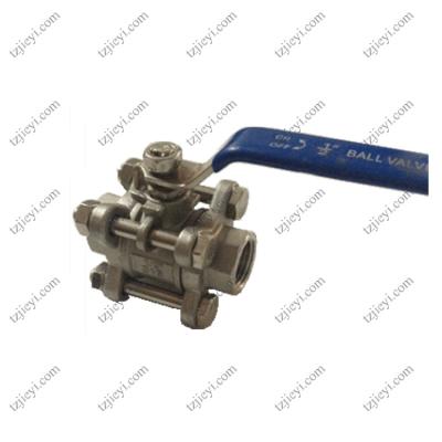 China Thread Connection Pieces Stainless Steel 3 Piece Type Water Ball Valve for sale