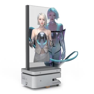 China 55 Inch 30inch OLED Robot OLED Navagator AI Robot Transparent display transparent OLED digital signage advertising monitor for sale