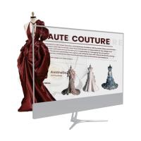 China 30inch OLED transparent digital signage with touch or non touch table stand advertising monitor for sale