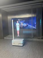 China 55inch AI Digital Man OLED Transparent Digital Signage with Robot for sale