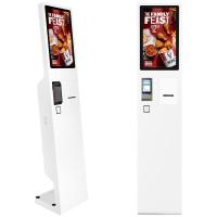 China Self Service Kiosk for Food Restauants 21.5/24/27 Inch Touch Screen Self Service Car Stainless Steel Vertical Wall Hanging for sale