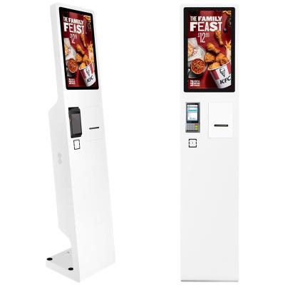 China Self Service Kiosk for Restauants Cashier System of Supermarket 21.5/24/27 Inch ultra Slim Stainless Steel Vertical Wall Hanging for sale