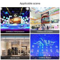 China Flexible LED Easy to Install High Customization Anti-interference Energy Conservation Advertising  Indoor Transparent LED Screen for sale