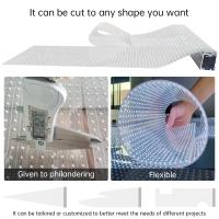 China Indoor Thin Flexible LED and Pasting Glass High Customization Lucency Advertising LED Crystal Film Screen for sale