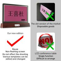 China 7.5 Inch pink Film E Ink Screen Table Name Card Table Name Card Place Card Name Plate for sale