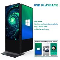 China 55inch Double Side Floor Standing Kiosk  Digital Sigange for sale