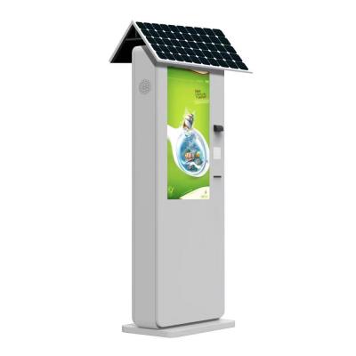China Solar Panel Powered Outdoor Digital Signage LCD Customized Outdoor Digital Signage Anti Glare High Brightness Outdoor  OOH TOTEM for sale