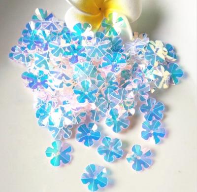 China Sophisticated Sequins Wedding Dress in 5mm PVC Fabric with Flower Embellishments for sale