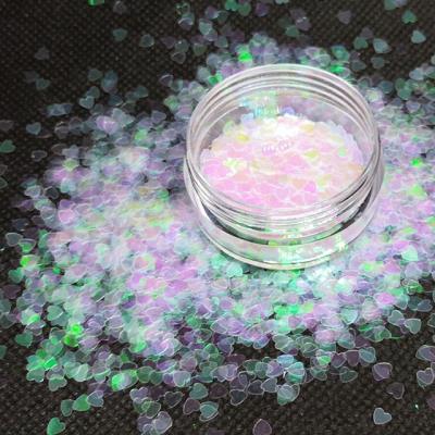 China Ramadan Graduation Valentine's Day School PET Material Heart-Shaped Glitter with Bio Glitter Nails MOQ 1kg in 365 Colors for sale