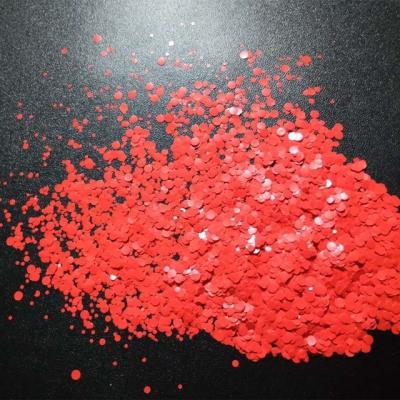 China Excellent Nail Art Effect Matte Red 1mm 2mm 3mm Glitter Dots Polyester Powder for Ramadan Graduation Party Decorations for sale