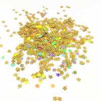 China Other Holiday Supplies Spring Glitter Clover Shaped Earrings Polyester Silk Material Artificial Style PET Box Packaging for sale