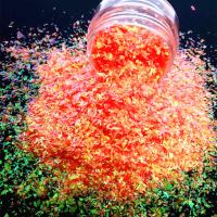 China Excellent Nail Art Effect Glitter Flakes Orange Glitter Adds Shine to Your Crafts for sale