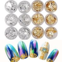 China 3D Gold Foil Nail Art with Silver Foil and Drill Nails Vacuum Craft Supplies for sale