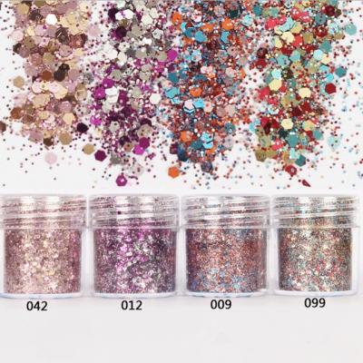 China 365 Colors Chunky Glitter for Nail and Body Excellent Nail Art Effect Biodegradable Glitter Powder for sale
