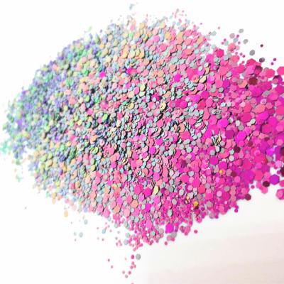 China Mother's Day Special Bulk Chameleon Glitter for Party Festivals Celebrations Minimum Order 1kg Metal Polyester for sale