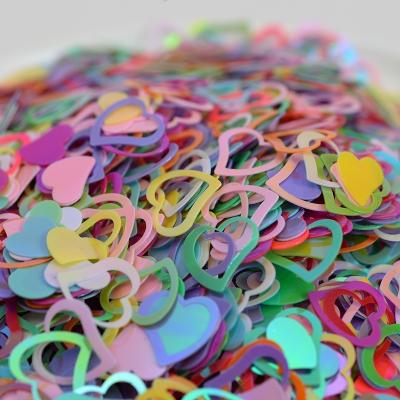 China 7MM Fashionable Style Double Heart Sequin for Valentine Opened for sale