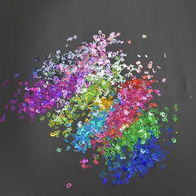 China Excellent Nail Art Effect Poly Holographic Chunky Glitter Letter Shape Glitter Mix for Crafts within 365 Colors for sale