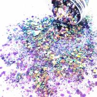 China OEM/ODM Yes.We Provide OEM Chameleon Chunky Polyester Nail Body Chunky Mix Chameleon Sequins Glitter for sale