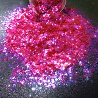 China Nail Art Polyester Glitter Iridescent Blue Purple Flash Sol Ent Resistente Series Glitters 1 Color Print Method Decoration for sale