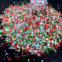 China Die Cutting Printing and 1 Color Print Method for Dots Shaped Glitter Xmas Christmas for sale
