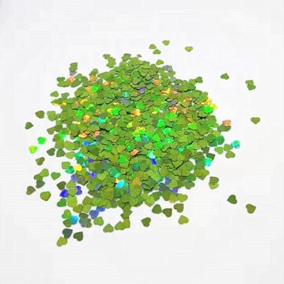 China Sparkling Heart Shaped Glitter Decorate Wedding Party Home Fashionable PVC Polyester Foiled Stars Lights Number Style Sparkle Supplies for sale