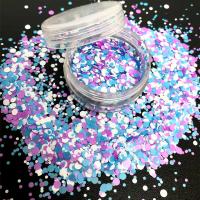 China Customs Glitter Option Loose Glitter in Polyester for Shaped Heart Star Moon Dot Chunky Mix for sale