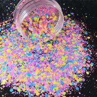 China Excellent Nail Art Effect Neon Glitter Pink and Neon Pink Mixed Glitter Flakes for a Dazzling Look for sale