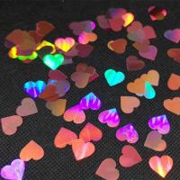 China Other Holiday Supplies 12MM Polyester Pink Heart Glitter Heart Shapes for sale