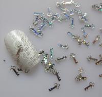 China Glitter Key Shaped for Nail Art Craft Handmade NO April Fool's Day for sale