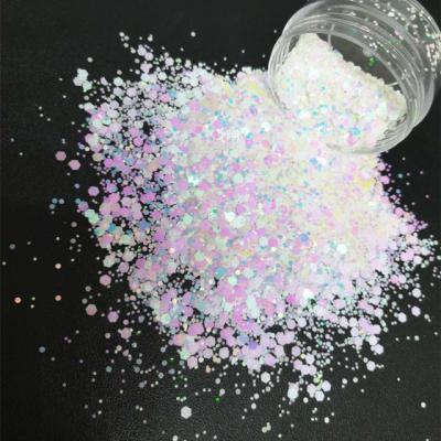 China Craft Beauty Nail Art High Sparkling Iridescent Chunky Glitter 1kg Shapes Glitter Bulk for Wedding Party Event Decoration for sale